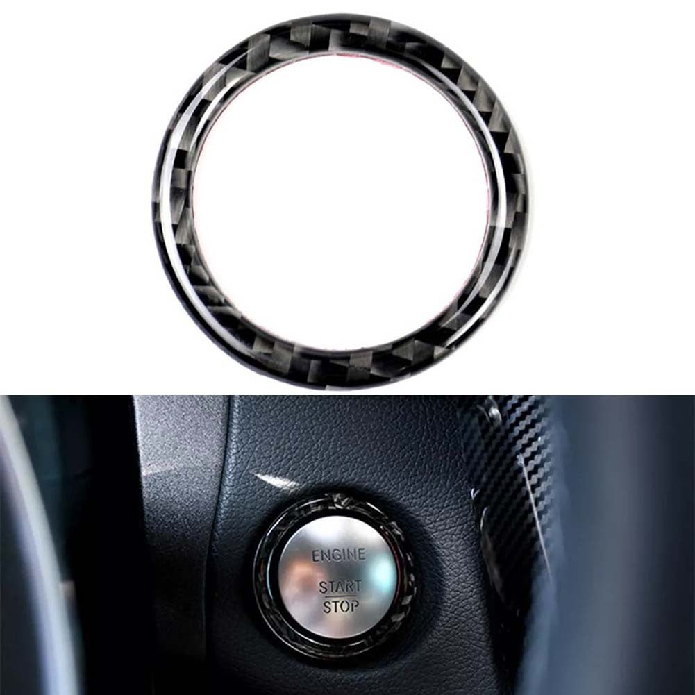Lylong Car Accessories Carbon Fiber Trim Start Stop Button Cover for Mercedes for Benz C Class ...