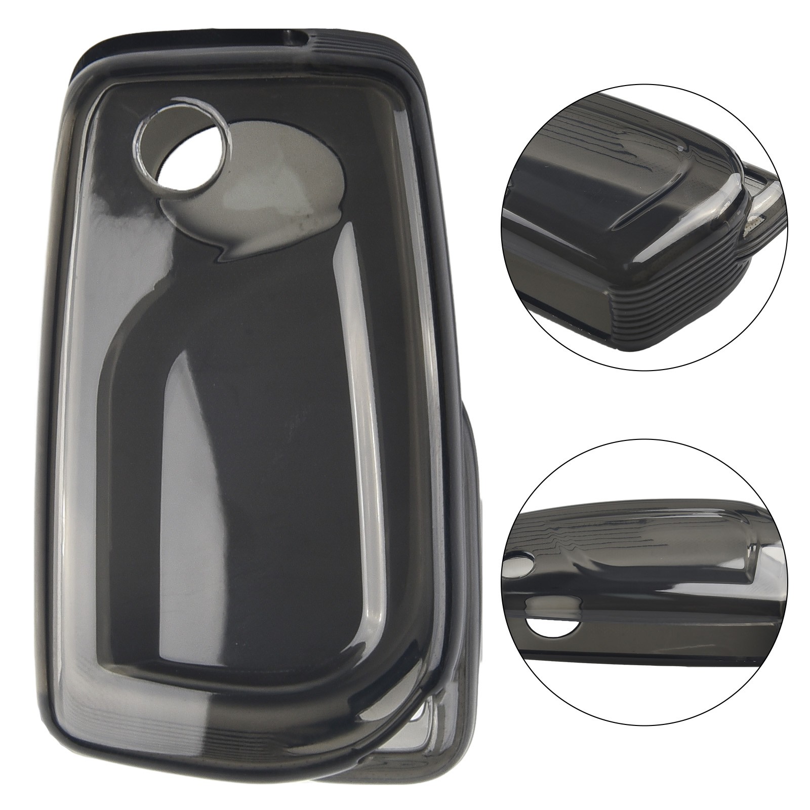 Lylong Car Accessories Transparent Black Tpu Car Flip Key Cover Case ...