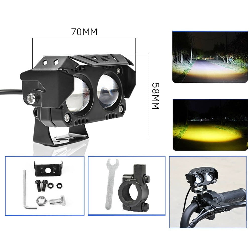 Lylong Electric Vehicle Spotlights Ultrabright Led White+ Yellow Lights ...