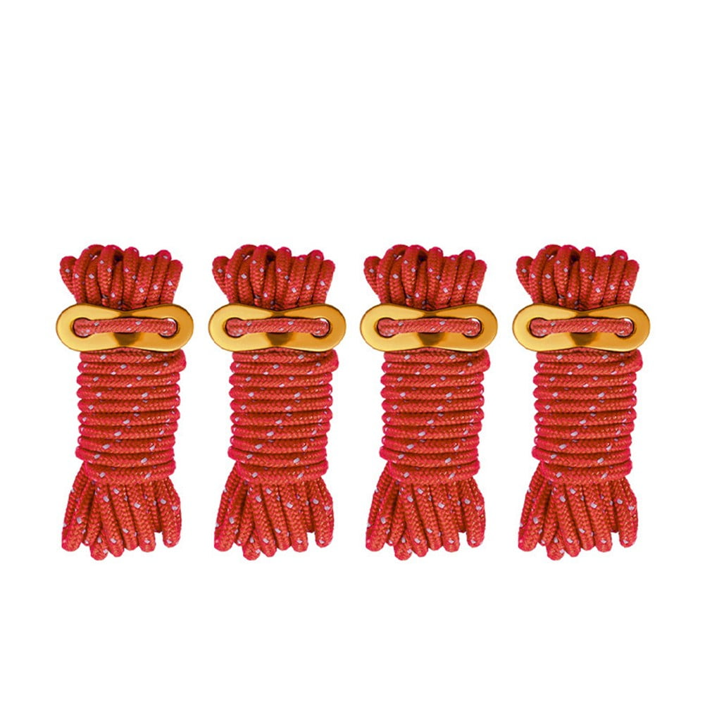 Lylong Night Safety 4Mm X 4M Reflective Camping Rope With Pre Attached ...