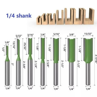 Teissuly 2Pcs 1/4in Shank 1/4in Canoe Flute Bead Router Bit Cutter ...