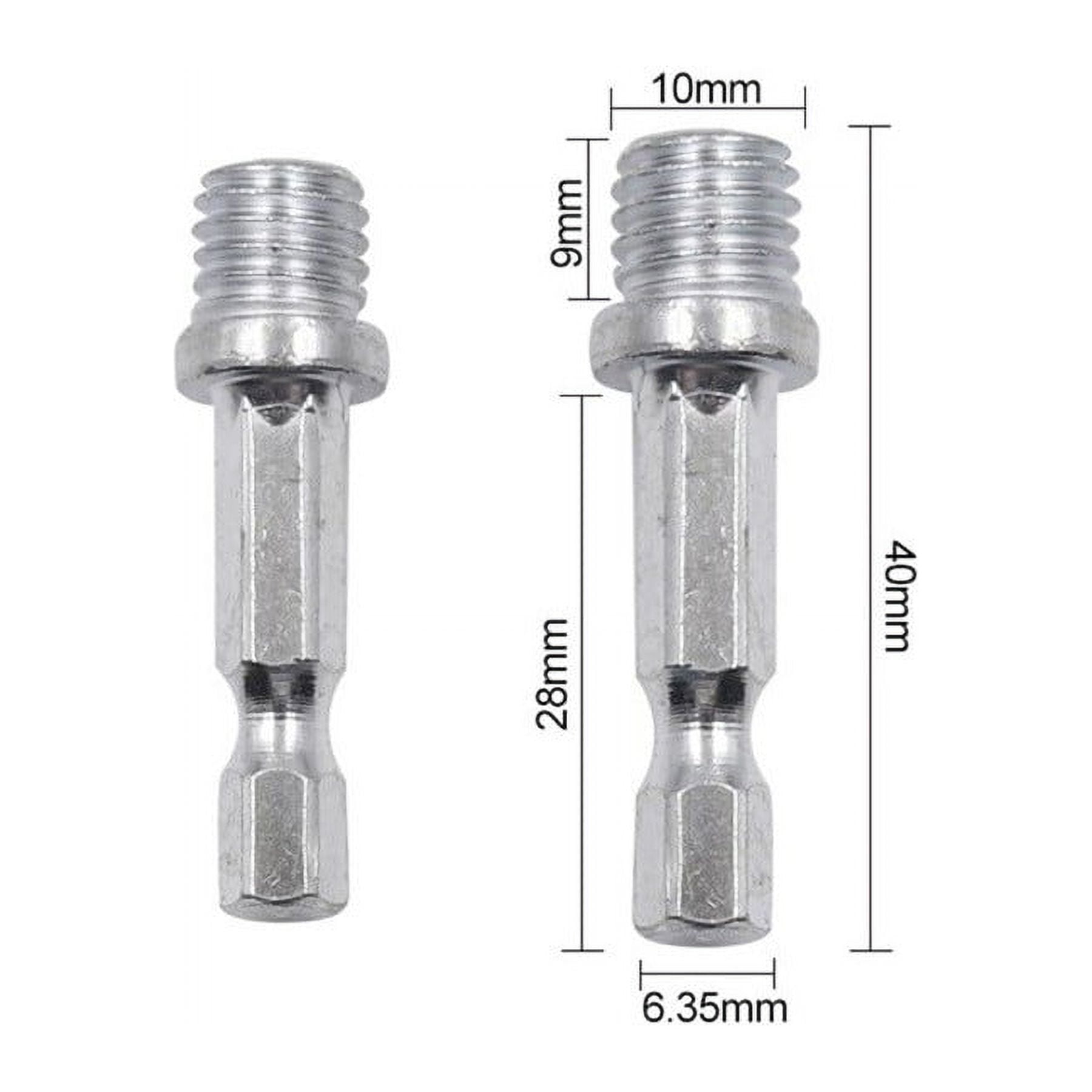 Lylong Tool Kit 2Pc 1/4 Hexagon Connecting Rod Adapter Drill Chuck M10 ...