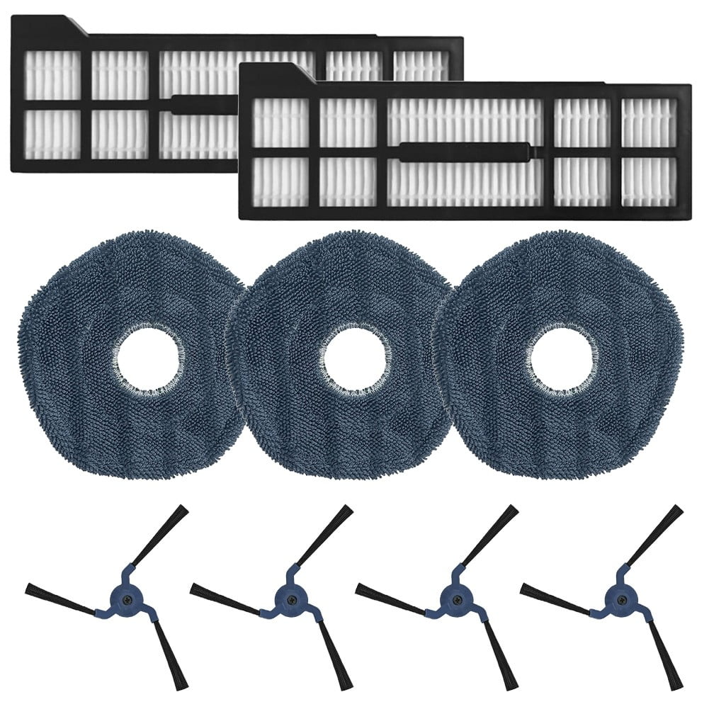 Lylong Vacuum Attachments Filters Side Brush Mop Cloths Kit for Eufy ...