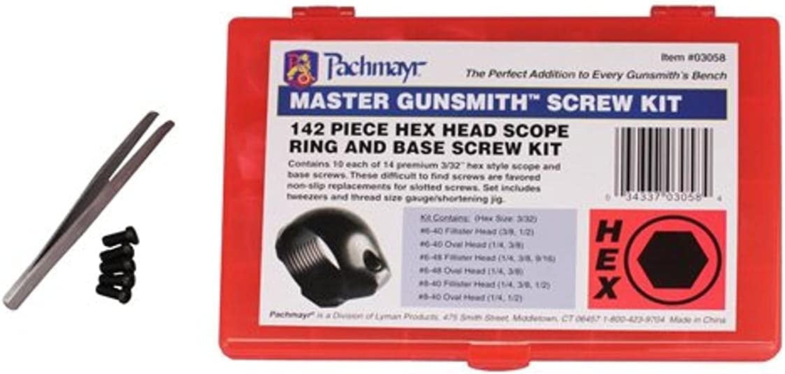 Lyman Master Gunsmith 142 Piece Hex Head Scope Screw Kit, Gunsmithing ...