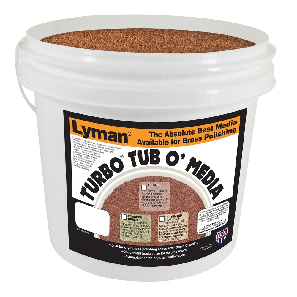 Lyman Products "Turbo Tub O' Media" Tufnut Case Polishing Media, 18 ...