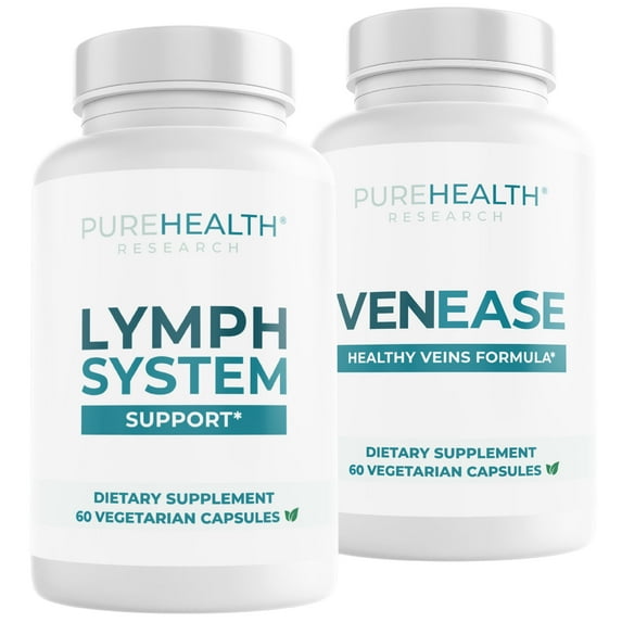 Lymph System & Vein Support Bundle, Blood Circulation & Varicose Health ...