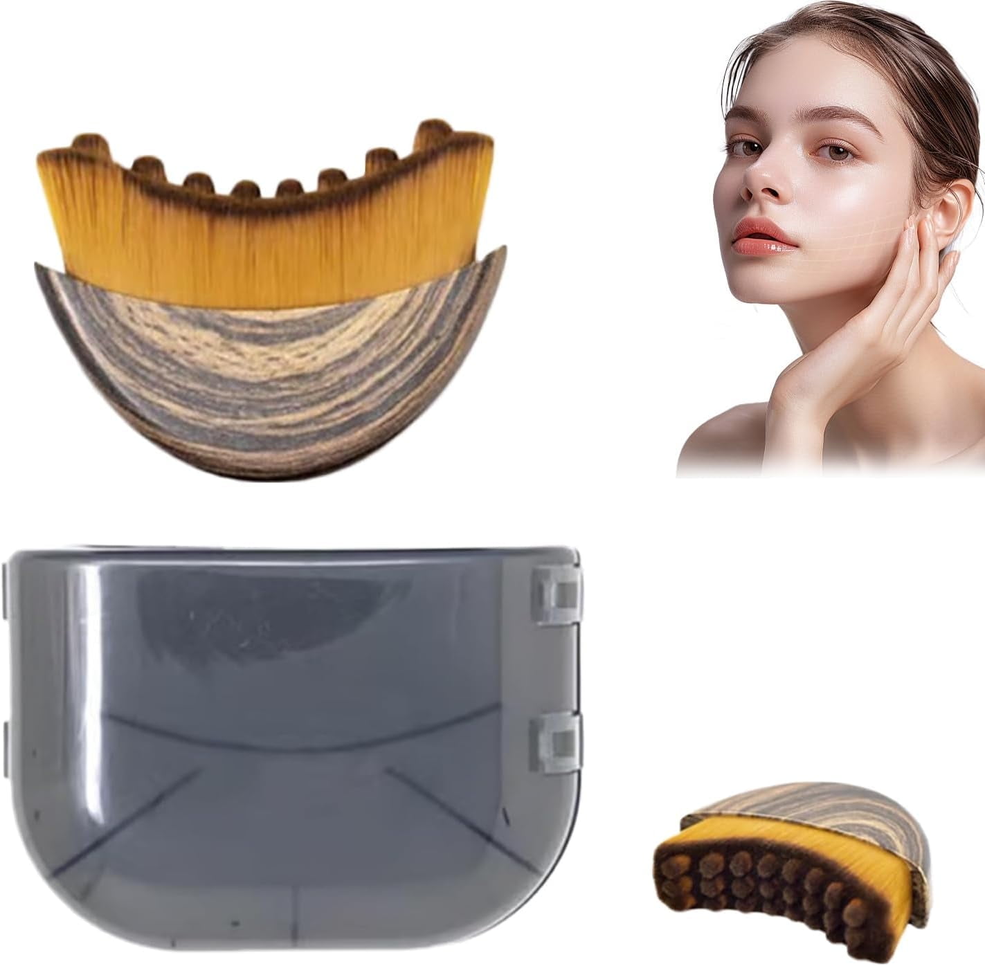 Lymphatic Contour Face Brush, Dry Brushing Face Brush, Chin & Jawline ...