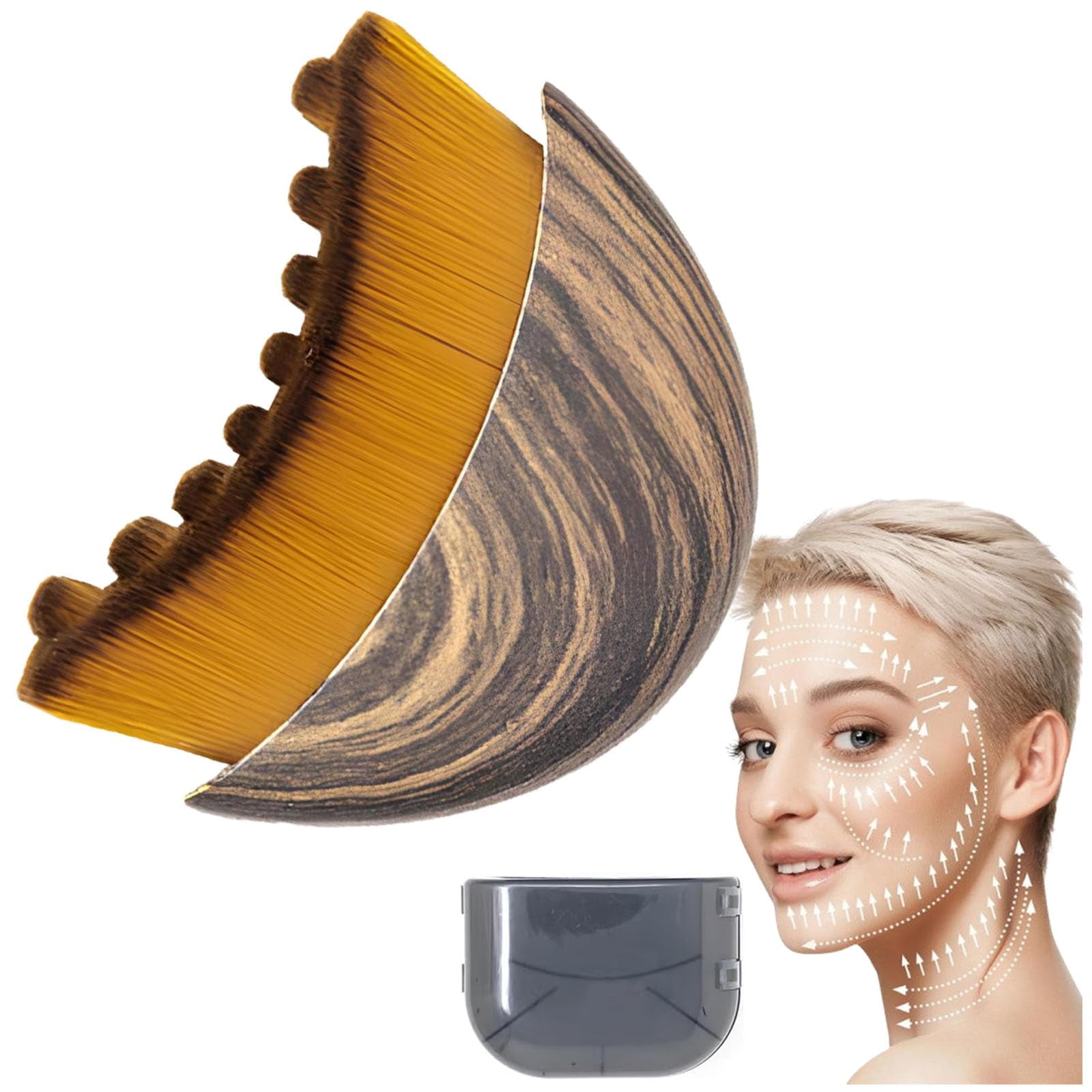 Lymphatic Contour Face Brush, Dry Brushing Face Brush, Lymphatic Drainage Contour ...