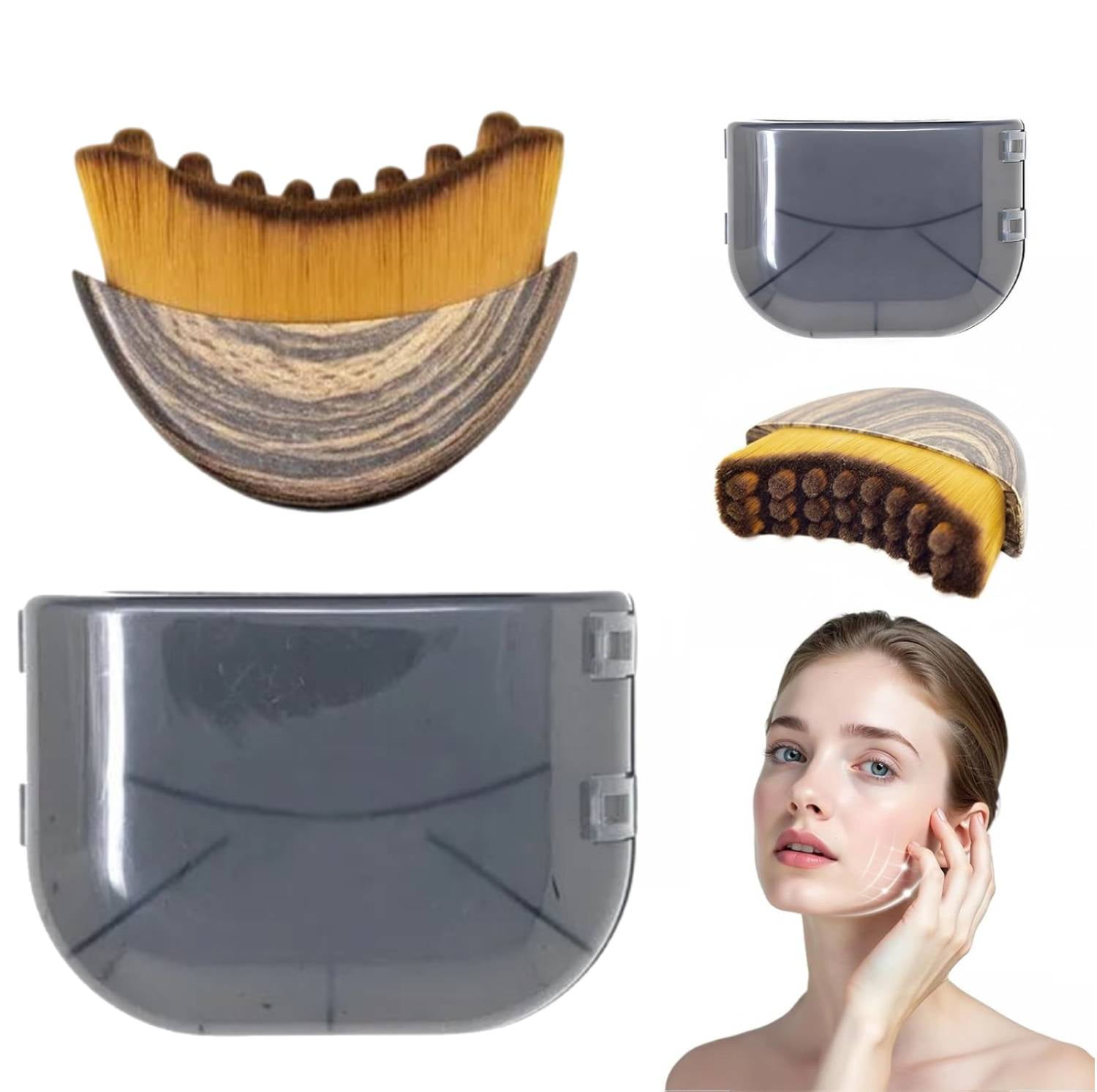 Lymphatic Contour Face Brush-Facial Dry Brush-Lymphatic Drainage ...