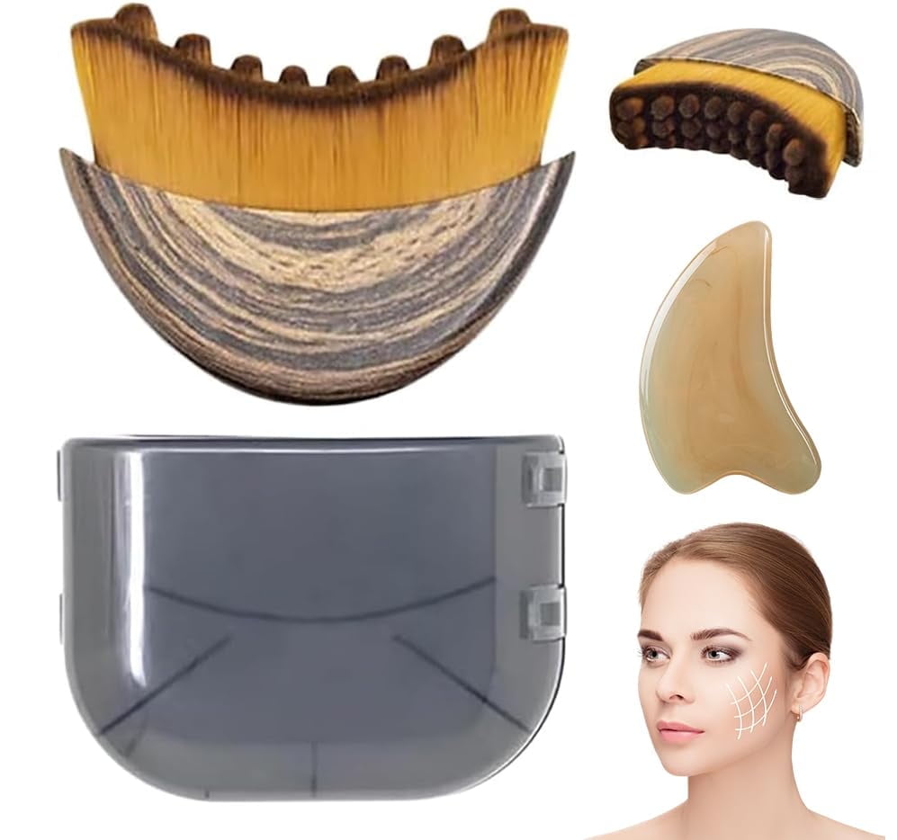 Lymphatic Contour Face Brush,Lymphatic Drainage Massager,Ergonomically ...