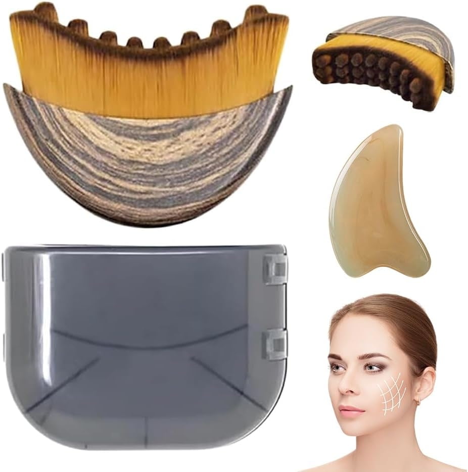 Lymphatic Contour Face Brush,Lymphatic Drainage Massager,Lymphatic ...