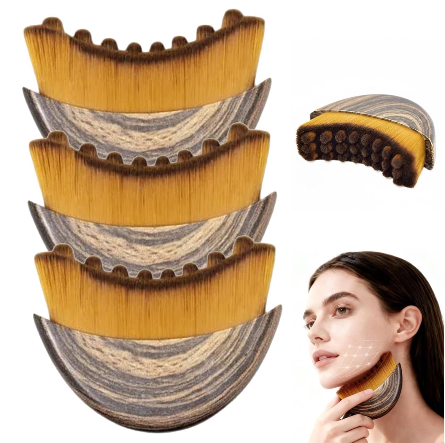 Lymphatic Contour Face Brush, Manual Lymphatic Drainage Massager ...