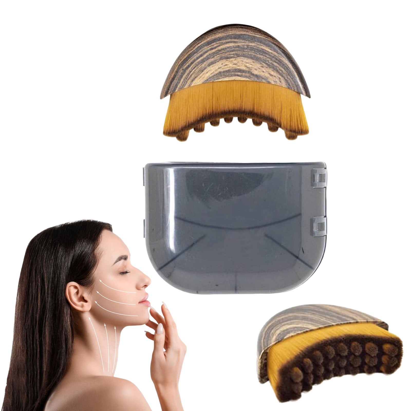 Lymphatic Contour Face Brush for Dry Brushing, Lymphatic Drainage ...