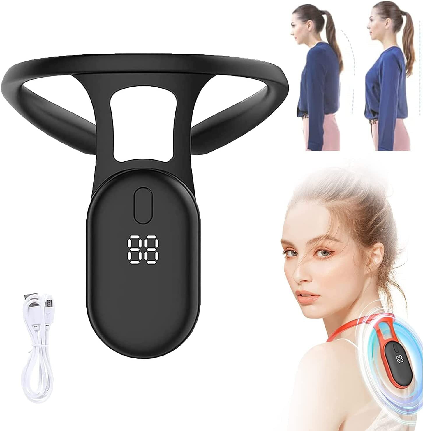 Lymphatic Drainage Device for Neck Posture Correction,1PC Portable ...
