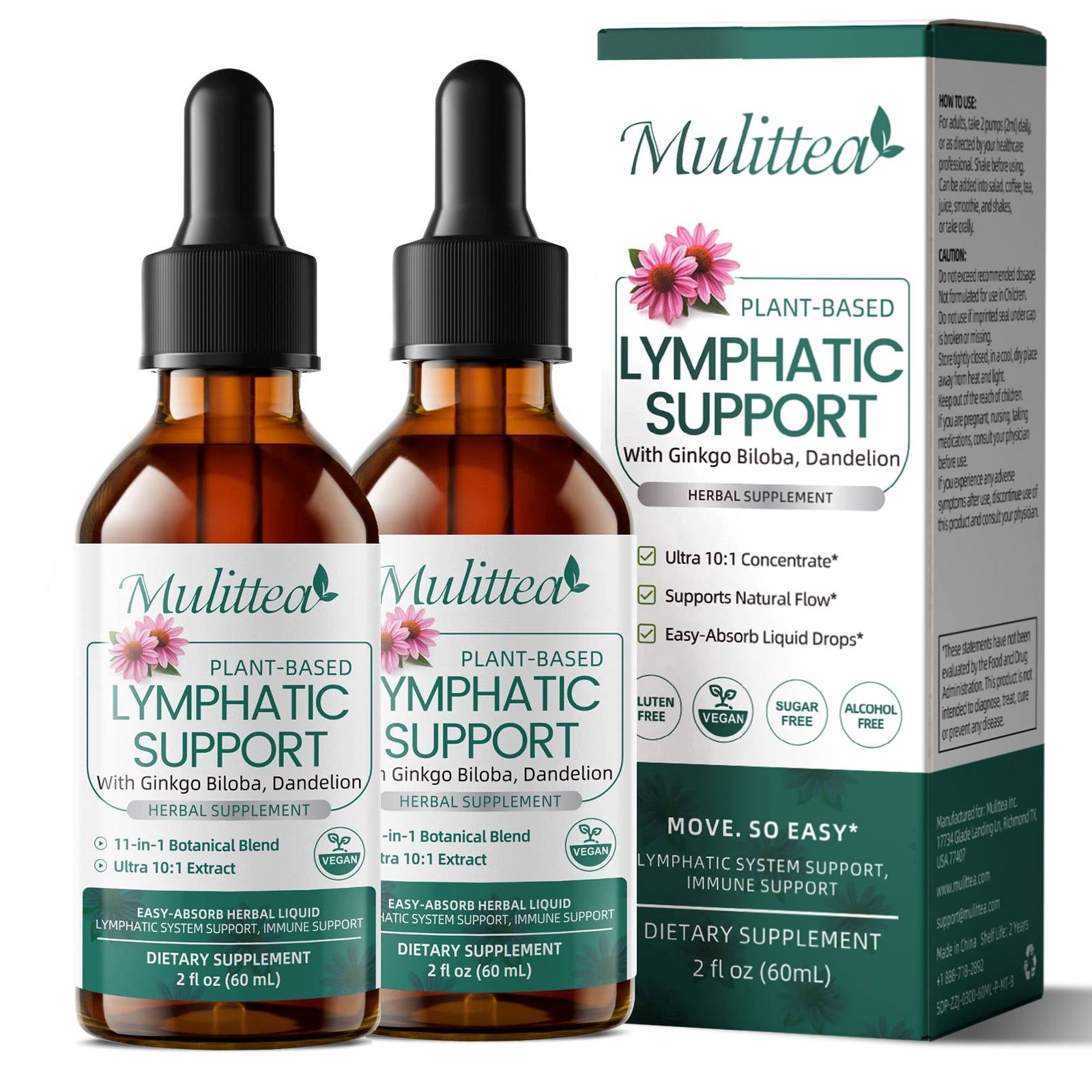 Lymphatic Drainage Supplements Drops - Lymphatic Support Liquid Drops ...