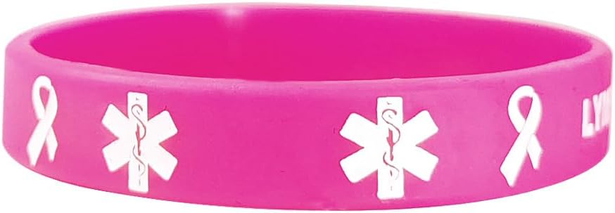 Lymphedema Alert Bracelet Breast Cancer Pink Ribbon No Bp No Needles ...