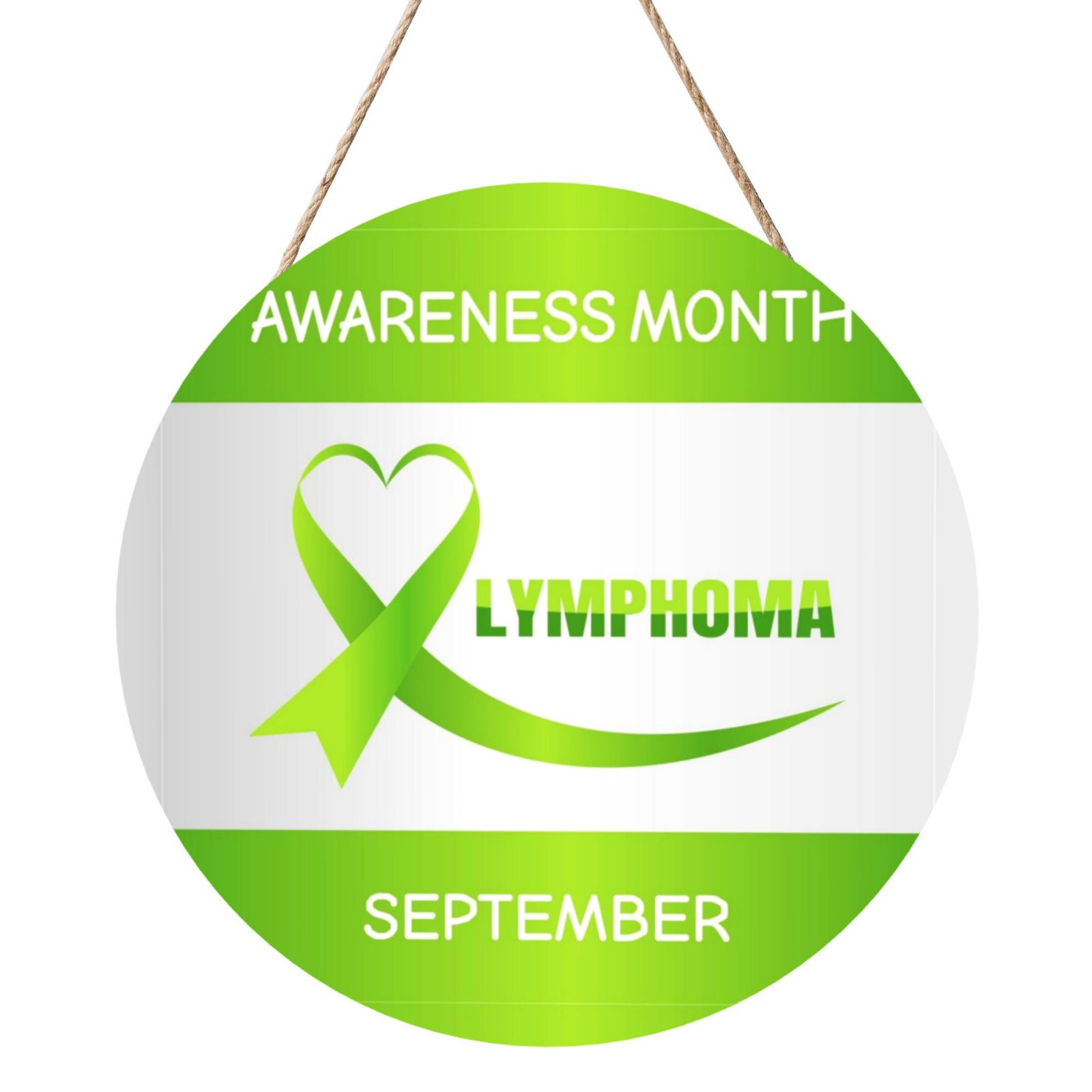 Lymphoma Awareness Month Wooden Hanging Sign Ornament Welcome Sign For ...
