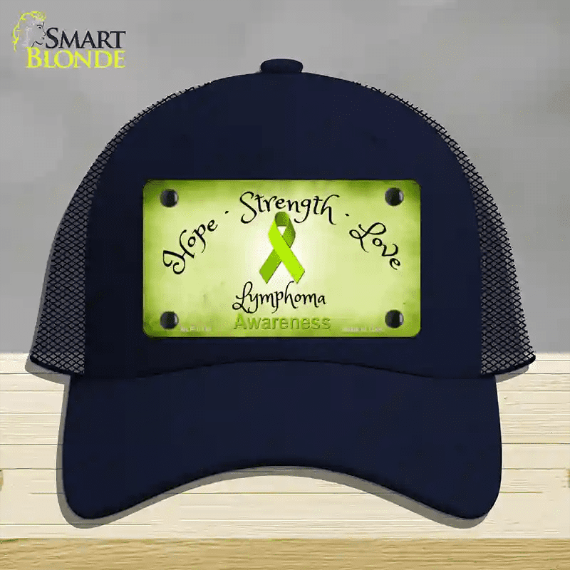 Lymphoma Cancer Ribbon Novelty License Plate Hat Mesh Navy - Walmart.com