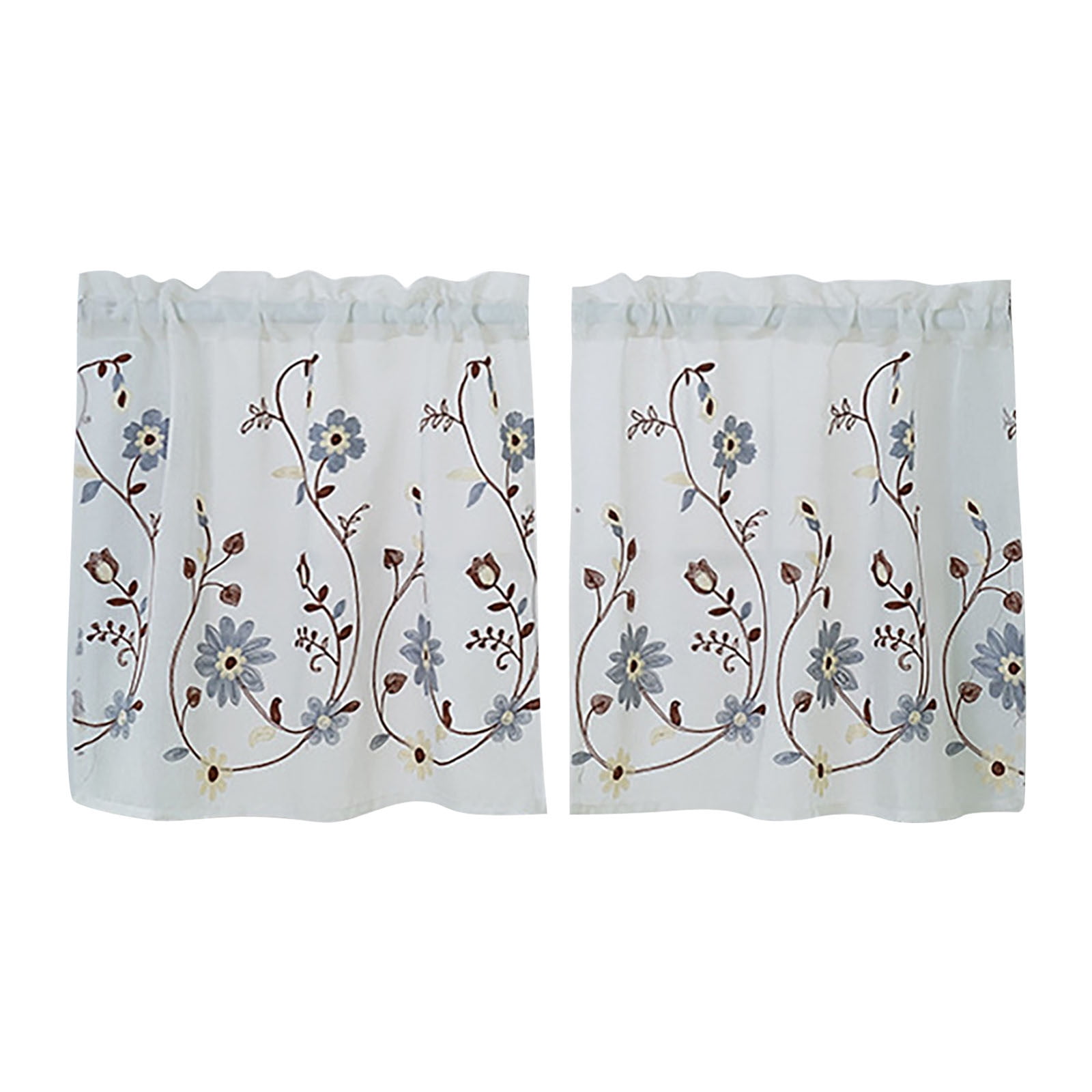 Lynbm Black Out Curtains Floral Curtains, Kitchen Coffee Curtains ...