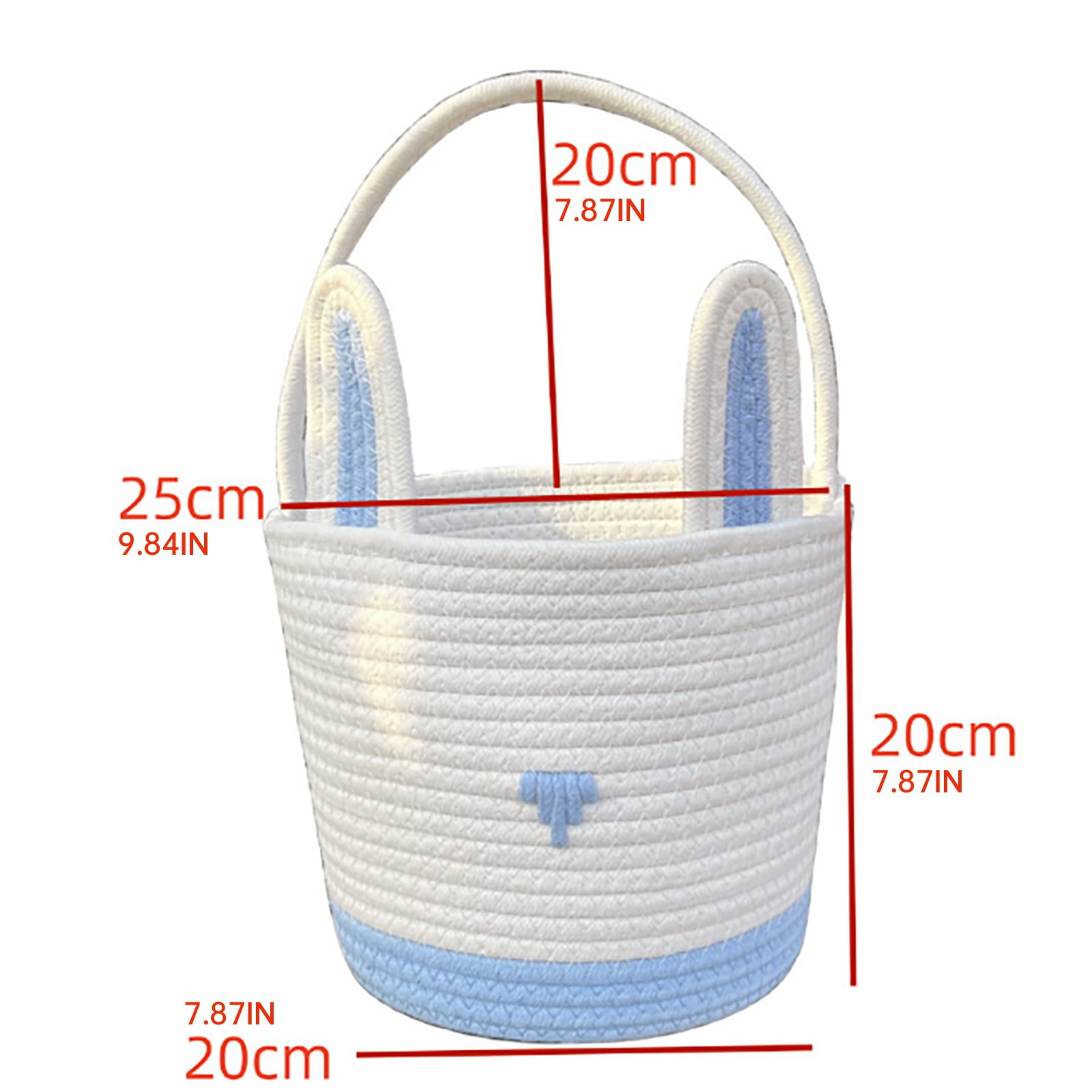 Lynbm Easter Crafts Easter Bunny Basket Tote Bag - Easter Rabbit Candy ...
