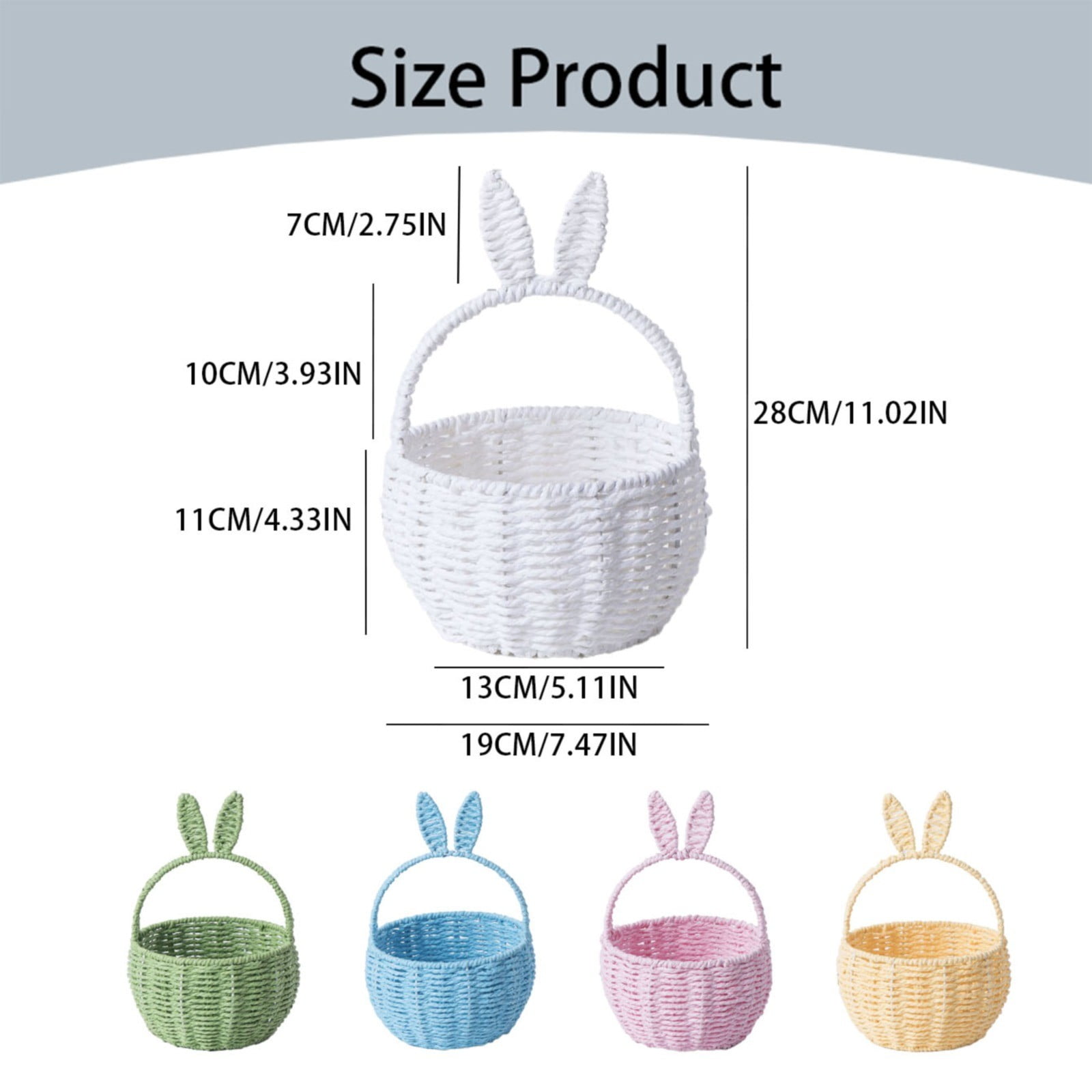 Lynbm Easter Gifts Handheld Paper Rope Sundries Basket - Fashionable ...