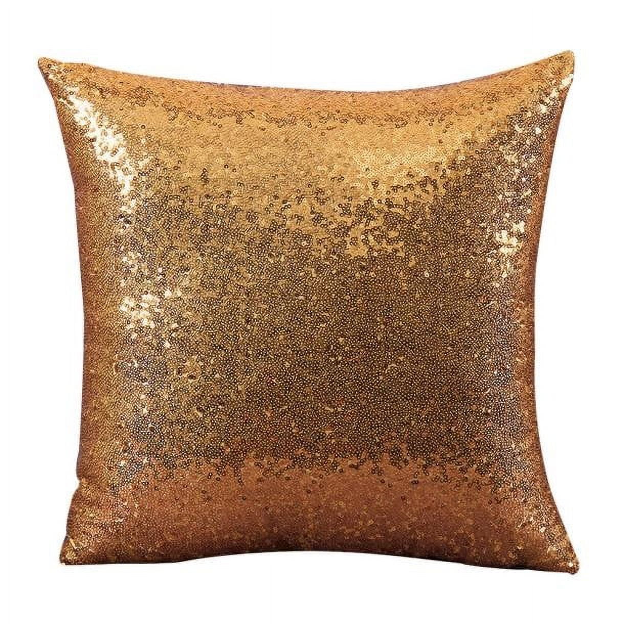 Lynbm Living Room Pillows Solid Color Glitter Sequins Throw Case Cafe ...