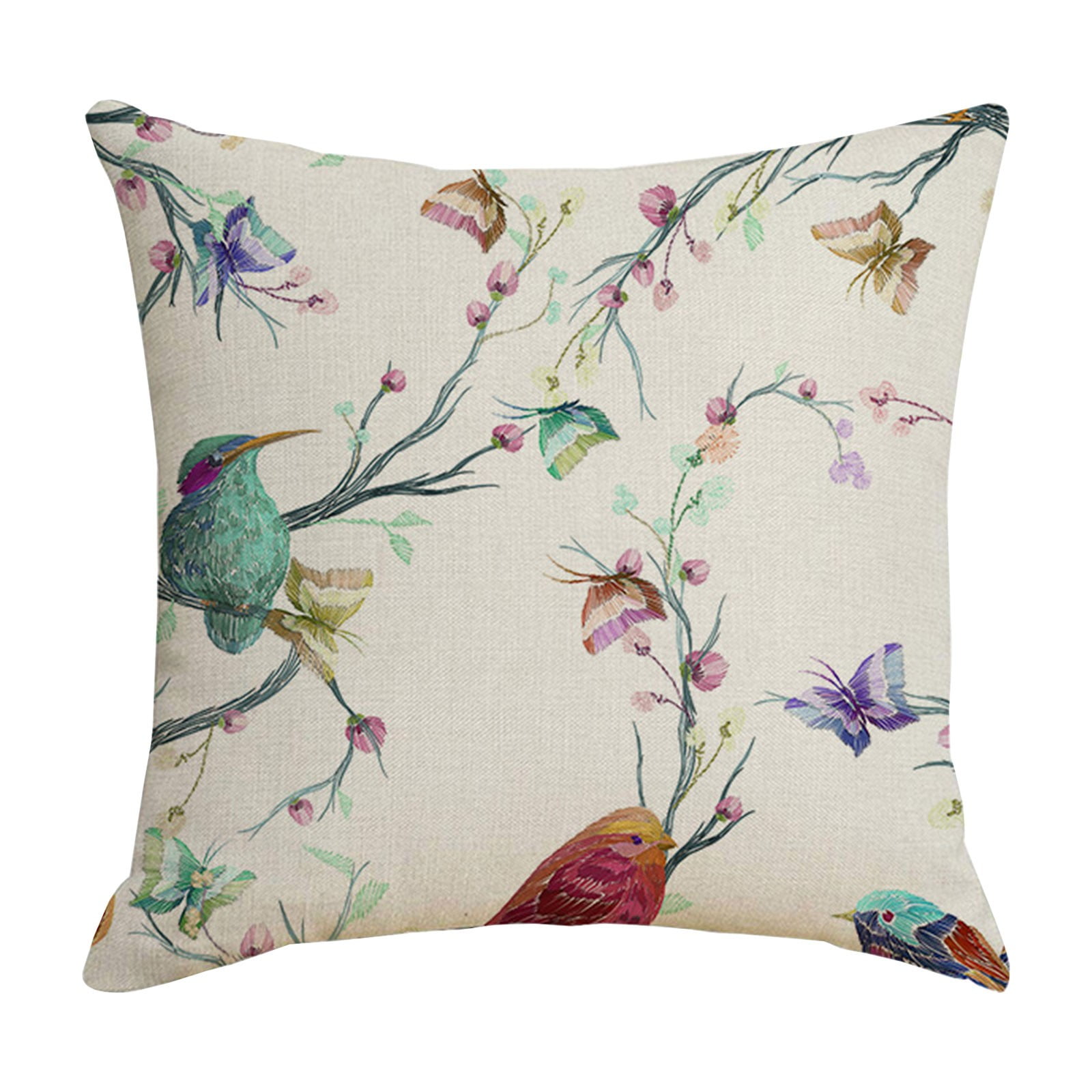 Lynbm Pillowcovers Spring Flower Linen Pillow Case Sofa Digital ...