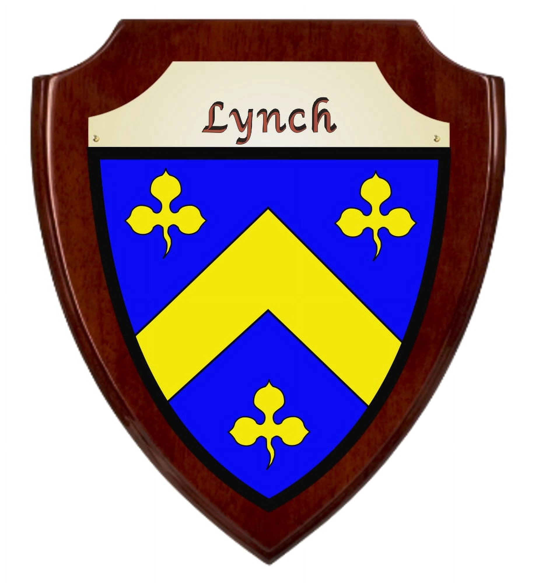 Lynch Irish Coat of Arms Shield Plaque - Rosewood Finish - Walmart.com