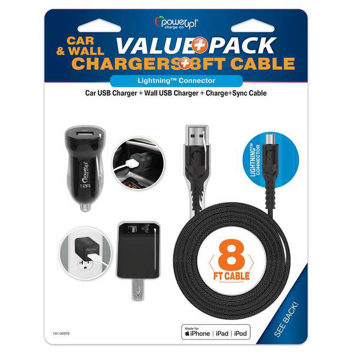 Lynco 8' MFi 8-Pin USB Cable Value Pack - Walmart.com