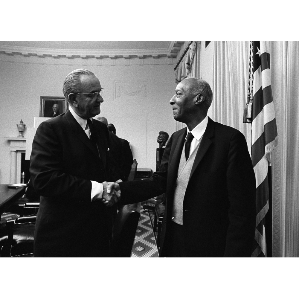 Lyndon Johnson Shakes Hands With A. Philip Randolph . Randolph ...
