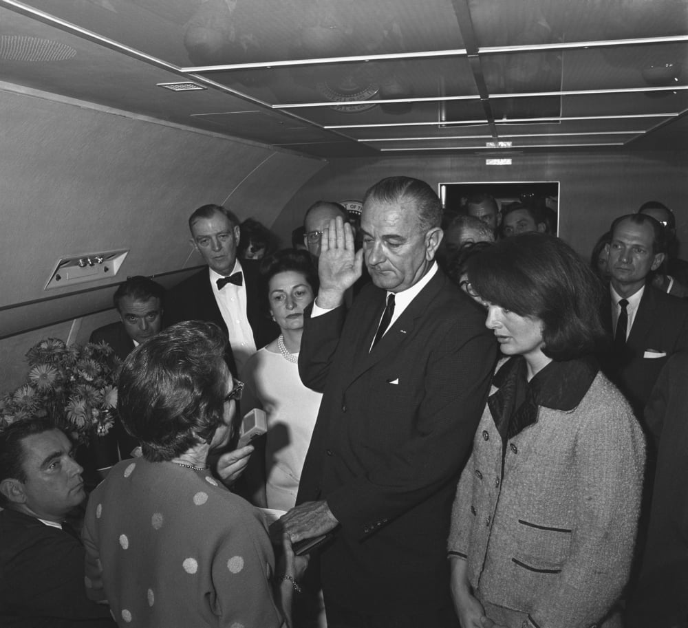 Lyndon Johnson Takes The Oath Of Office After Kennedy'S Assassination ...