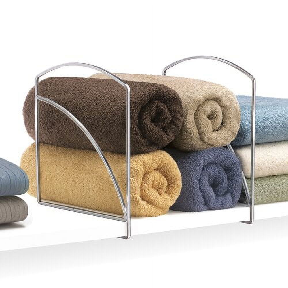 Lynk® Shelf Dividers - Closet Shelf Organizer (Set of 2) - Chrome ...