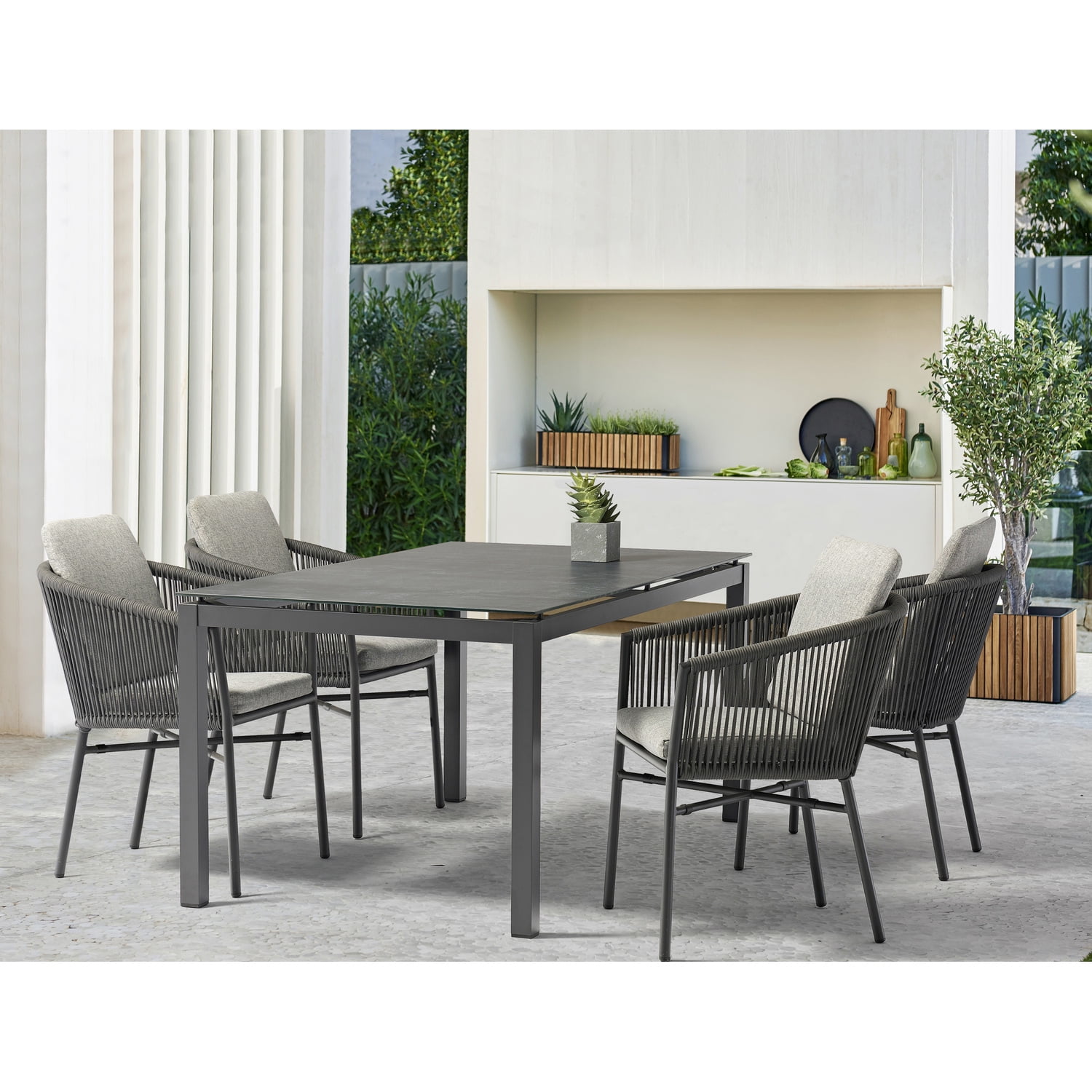 Lynn Rectangular Outdoor Dining Table - Walmart.com