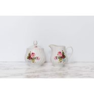 SWEEJAR Royal Ceramic Sugar and Creamer Set, 3 Piece Set with Milk ...