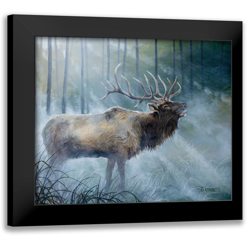Lynnsy, B. 14x12 Black Modern Framed Museum Art Print Titled - Elk ...