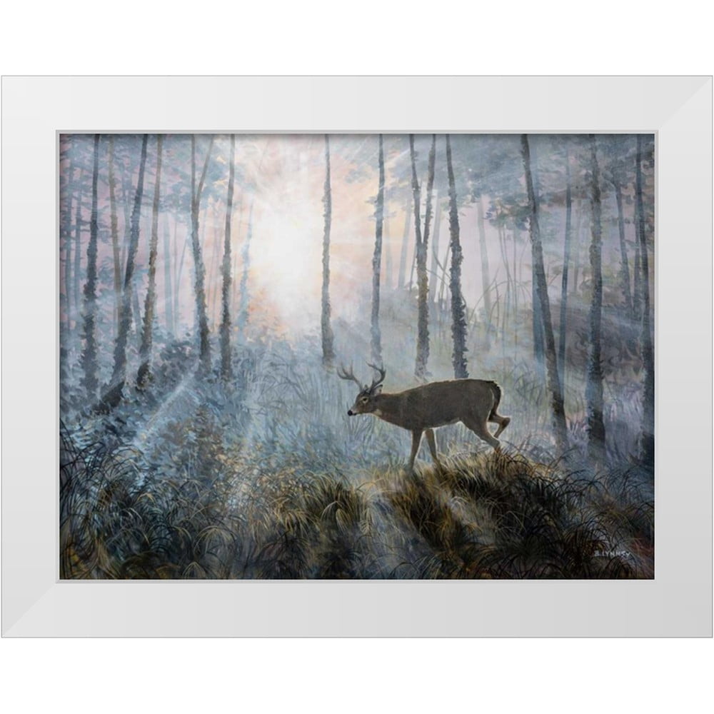 Lynnsy, B. 14x12 White Modern Wood Framed Museum Art Print Titled ...