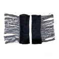 Lynono Gothic Fringe Fingerless Gloves Black Silver Thread Rave Party ...