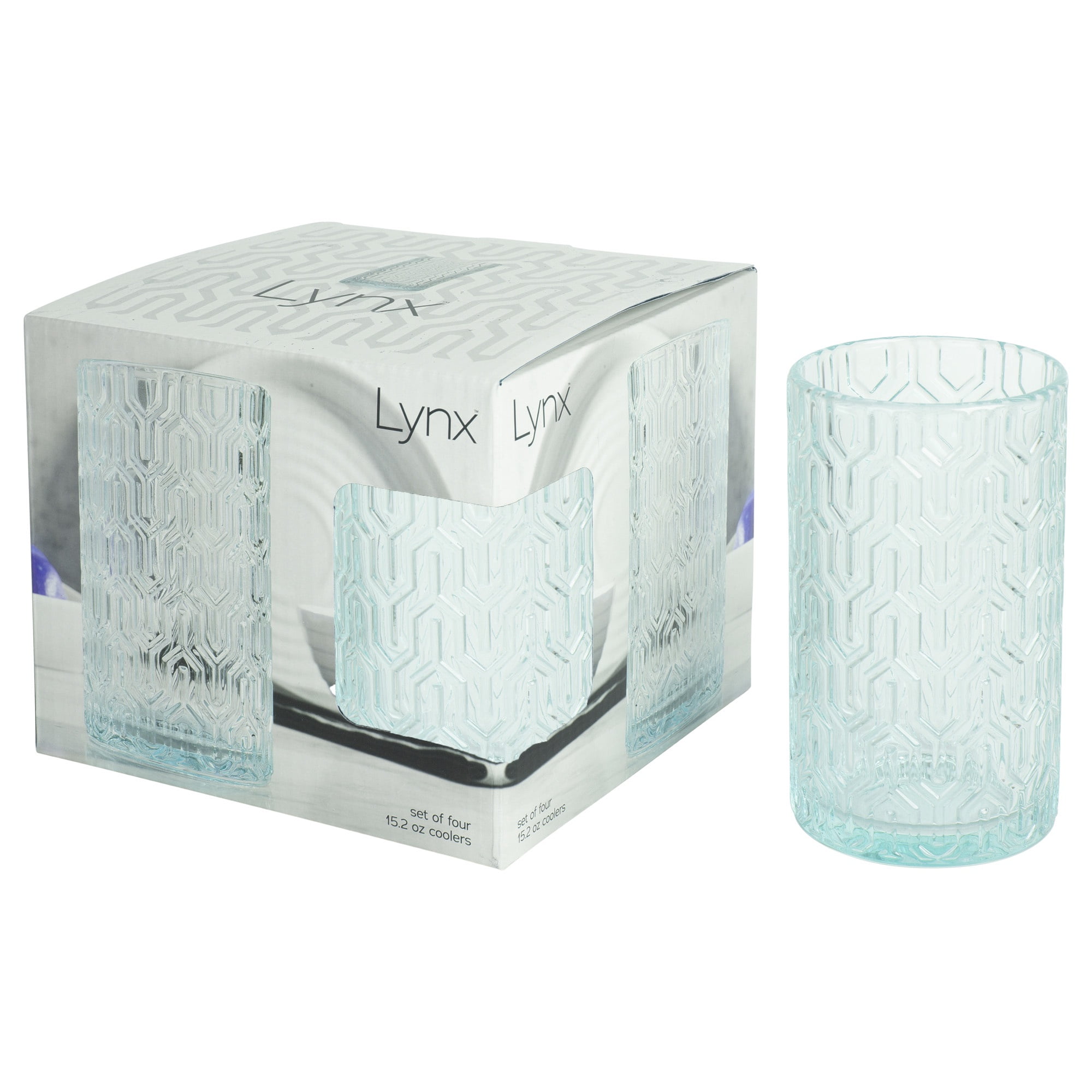 Lynx Blue 15oz Highball Glass-Set of Four - Walmart.com