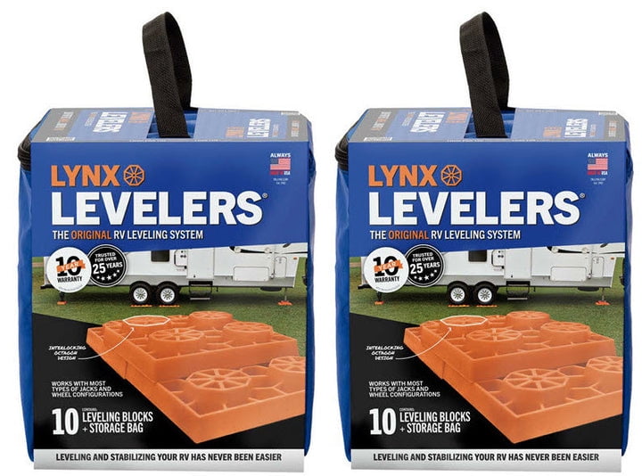 Lynx Levelers RV Levelling Blocks 20 Pack - 00014, Orange, Plastic ...