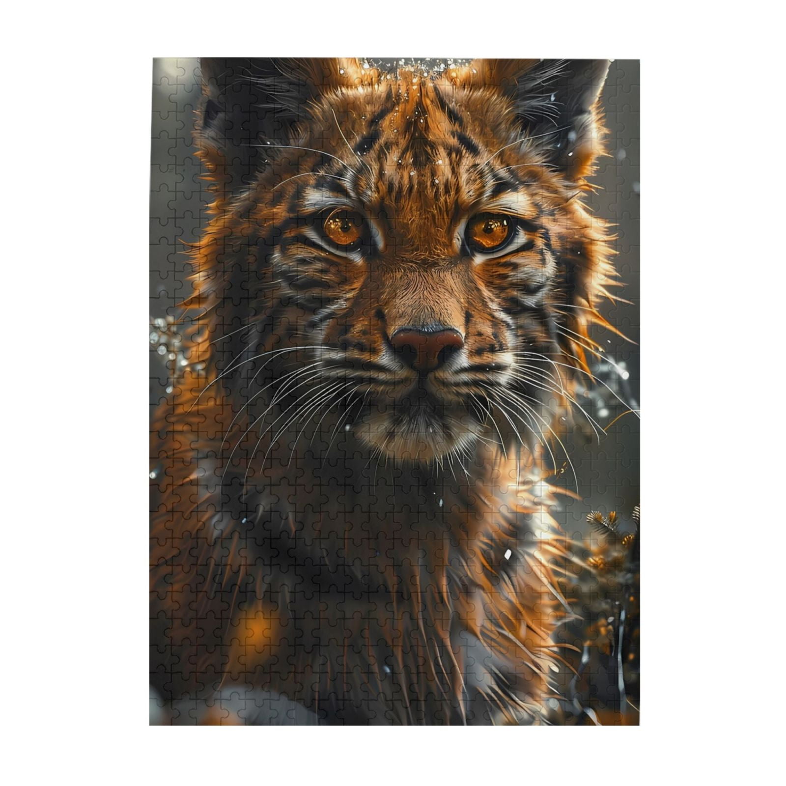 Lynx Wildlife Portrait 1000-Piece Wooden Jigsaw Puzzle for Adults, Fun ...