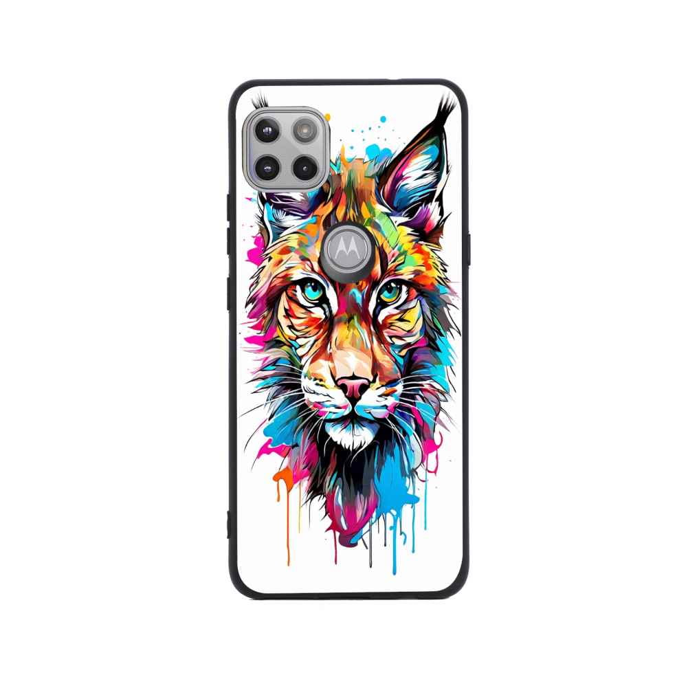 Lynx-face phone case for Moto One 5G Ace for Women Men Gifts,Soft ...
