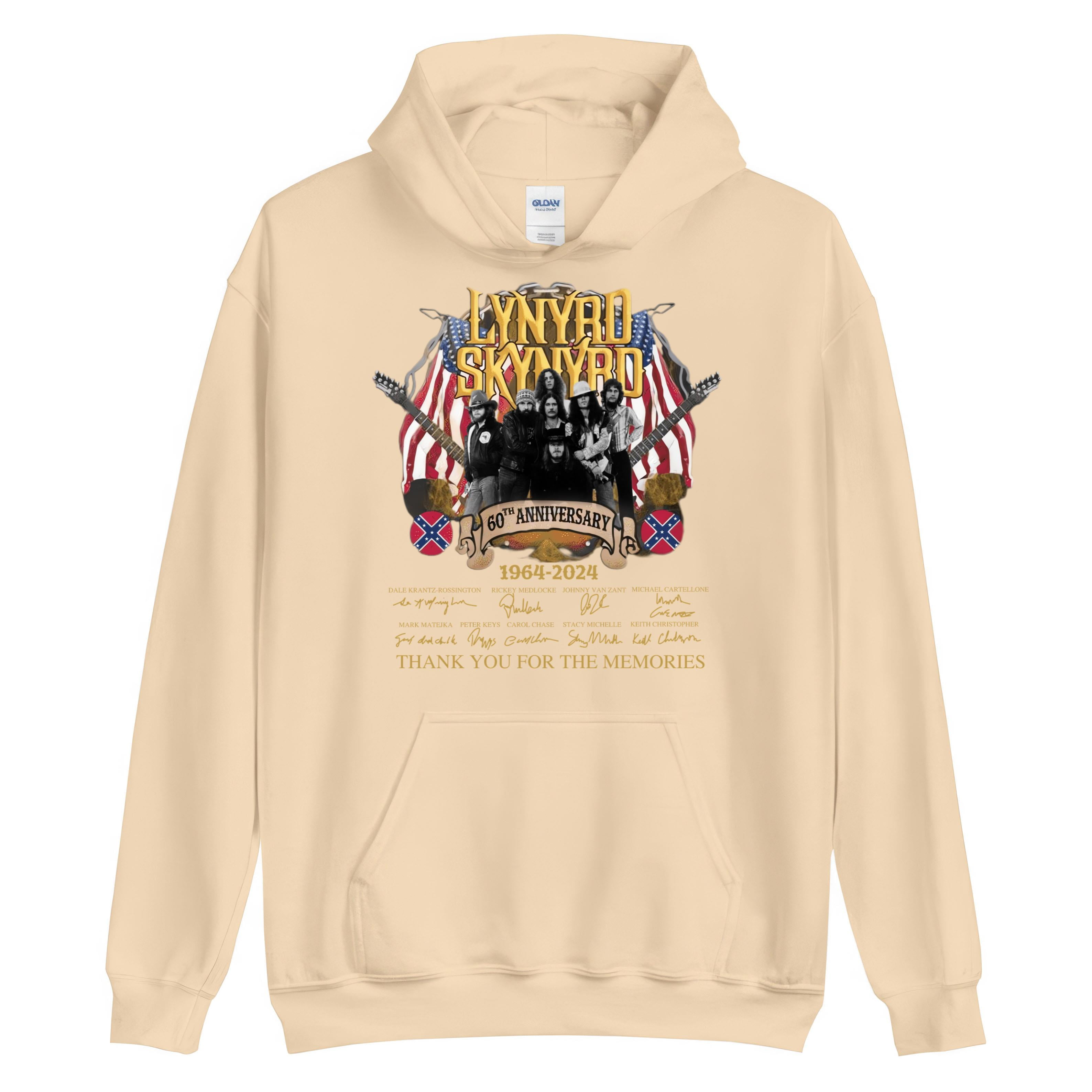 Lynyrd Skynyrd 60Th Anniversary T-1964 2024 Thank You For The Memories ...