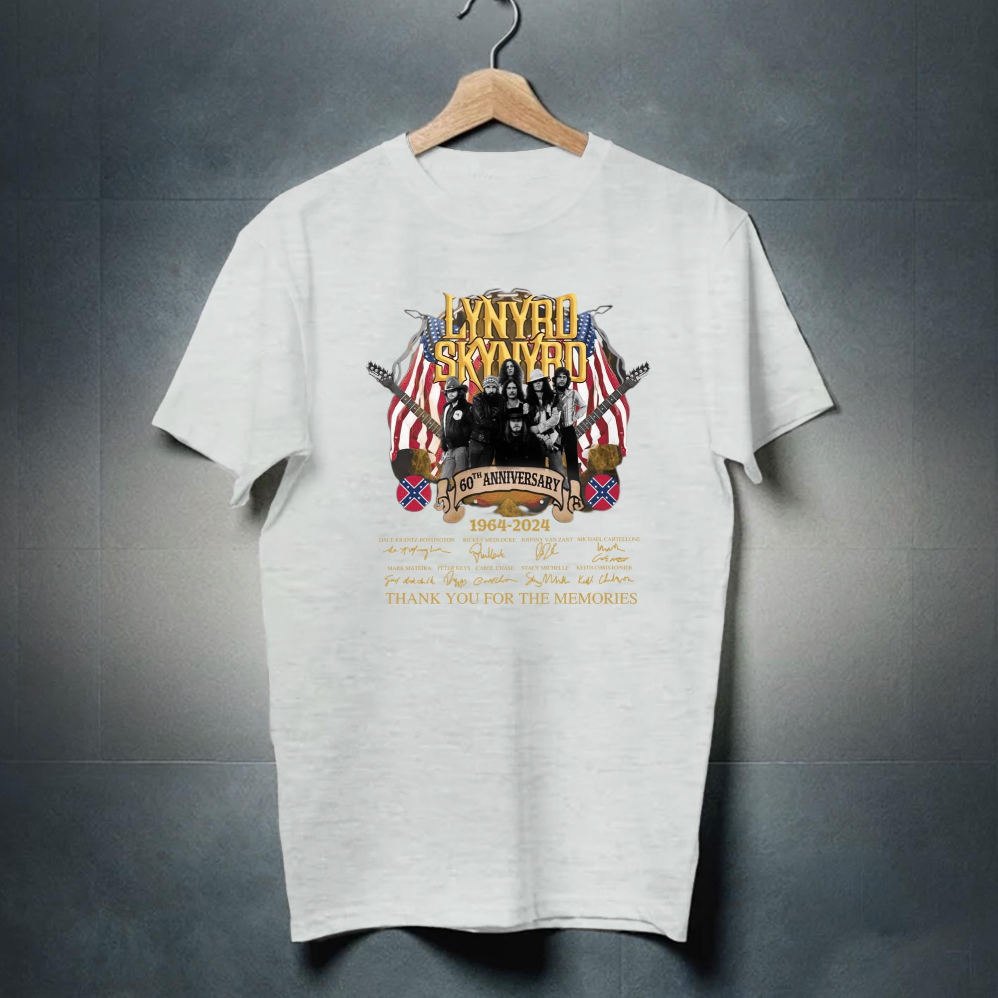Lynyrd Skynyrd 60Th Anniversary T-1964 2024 Thank You For The Memories ...