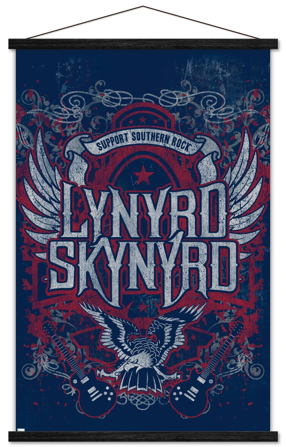 Lynyrd Skynyrd - Navy Logo Wall Poster with Magnetic Frame, 22.375" x ...