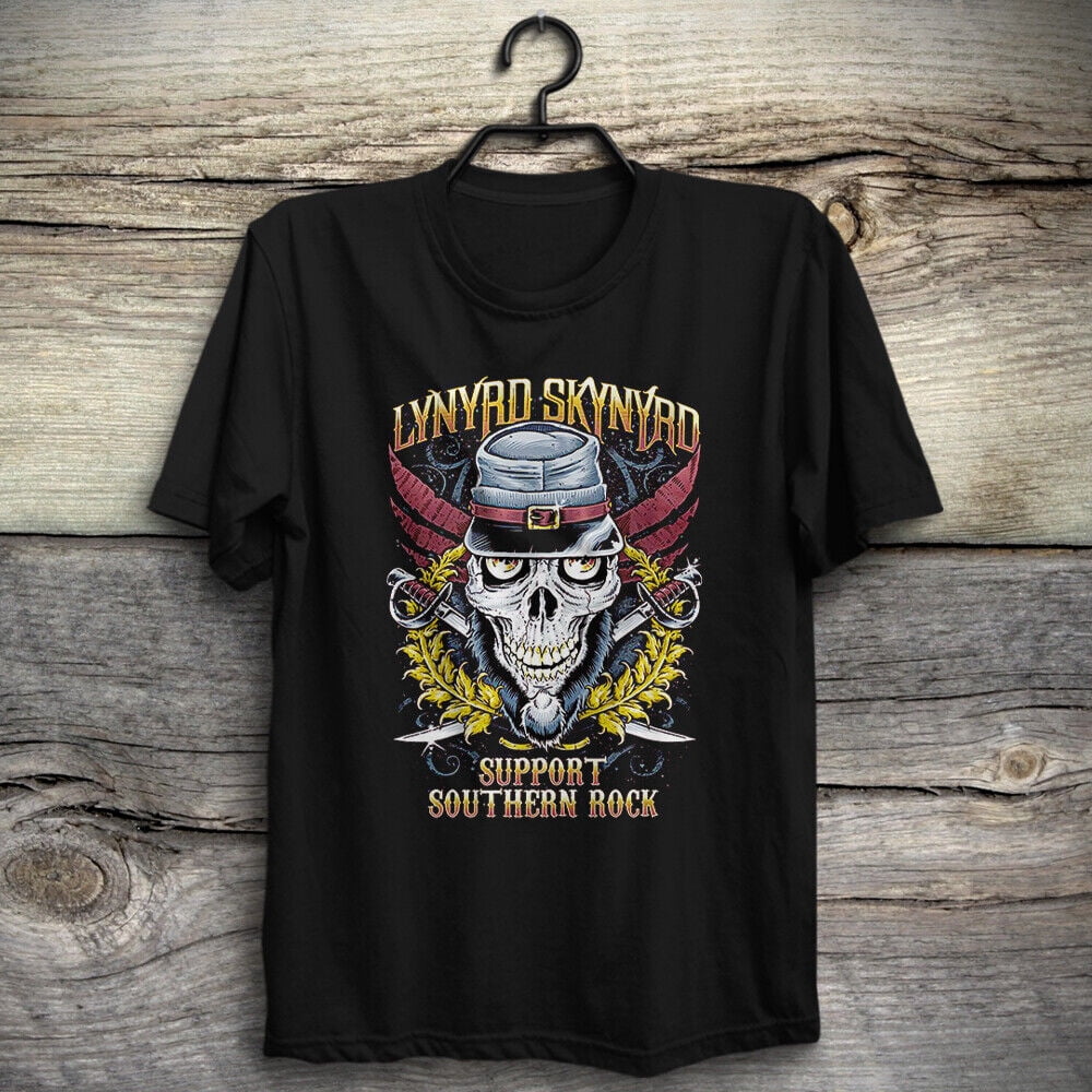 Lynyrd Skynyrd T-Shirt Support Southern Rock Ronnie Van Zant Gary ...