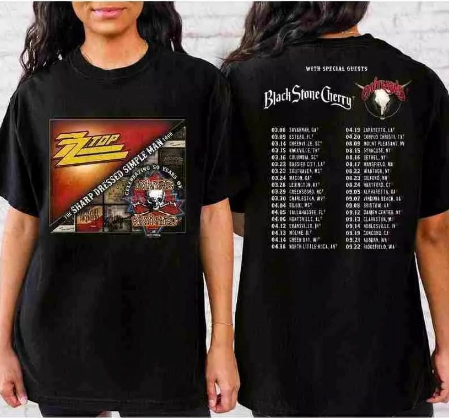 Lynyrd Skynyrd ZZ Top Tour 2024 Shirt, Sharp Dressed Simple Man US Tour ...