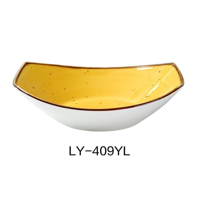 Lyon 9 in. Oval Bowl, Reactive Glaze, Yellow - 20 oz - Pack of 12 ...