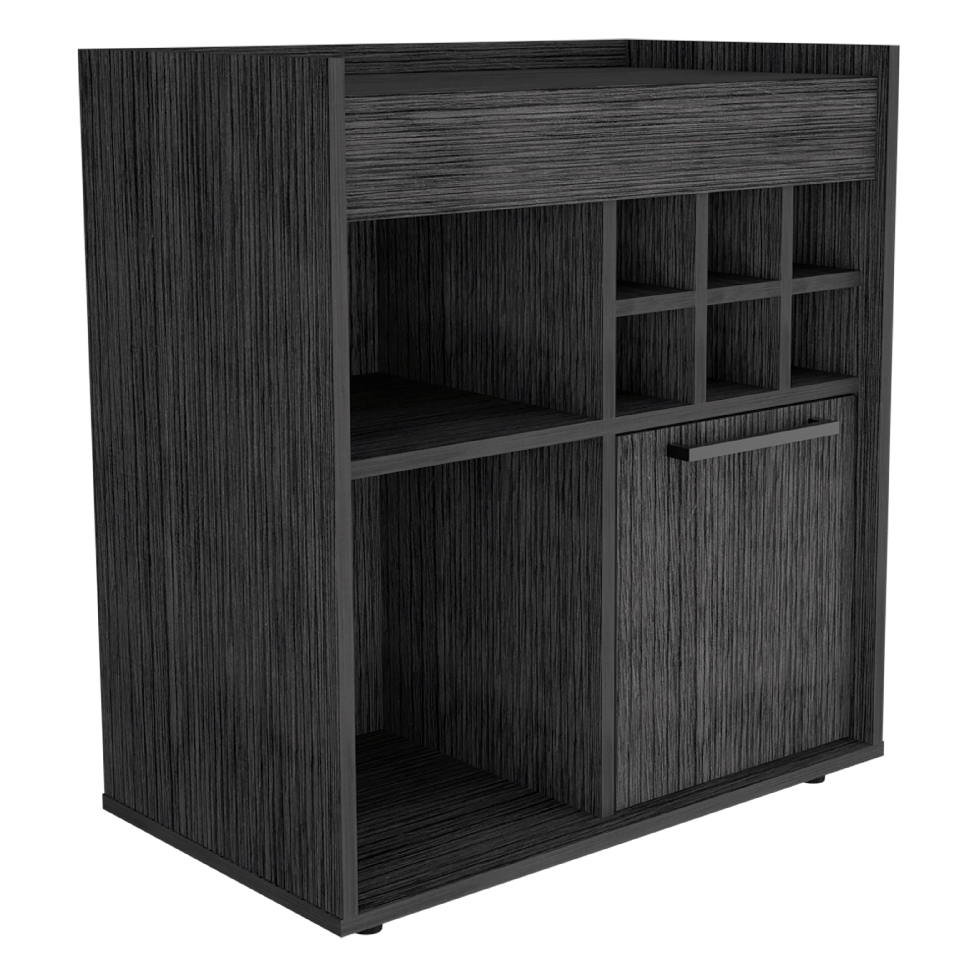 Lyon Bar Cabinet, Six Cubbies, Cabinet With Divisions, Two Concealed ...