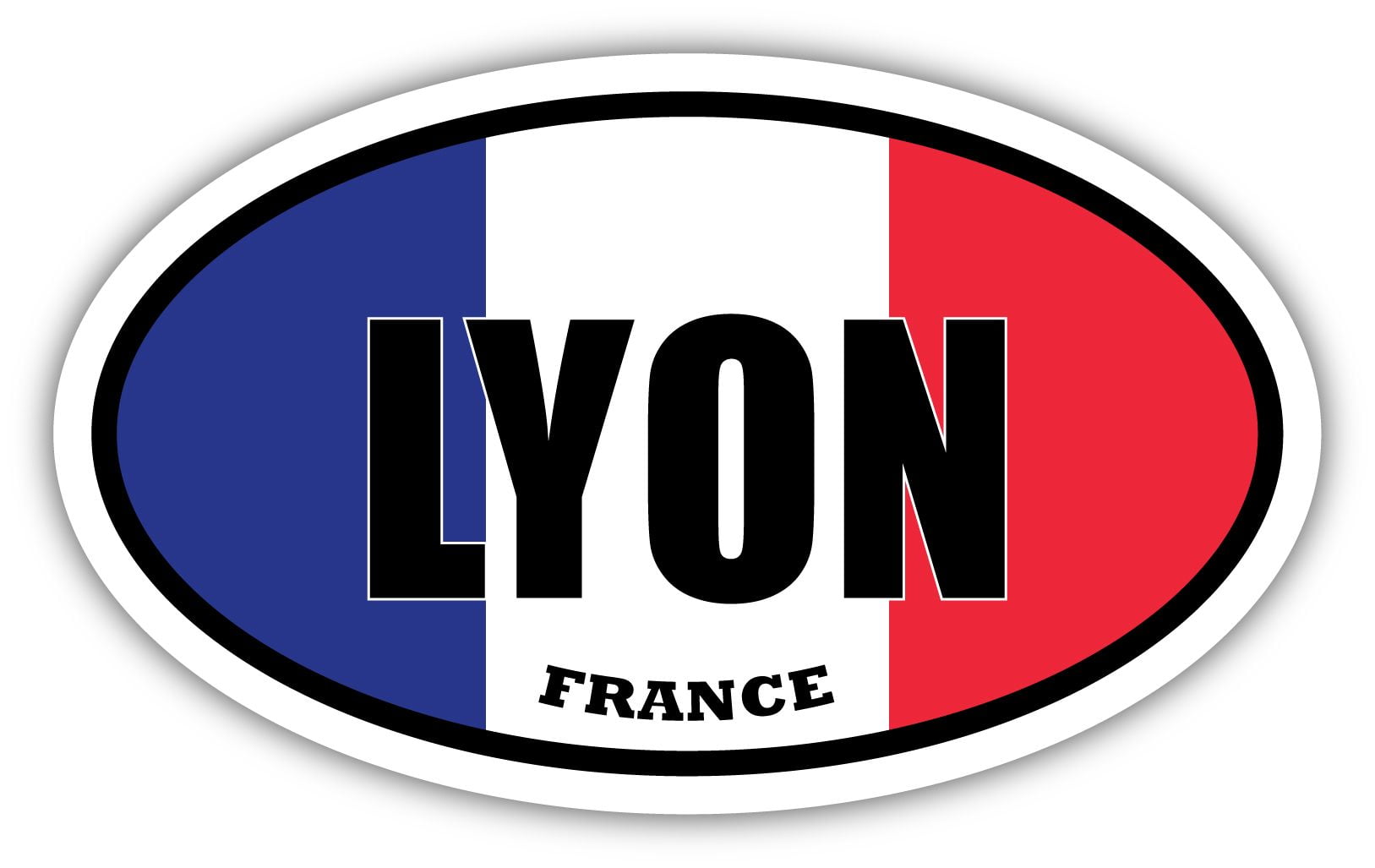 Lyon France Flag Oval Decal Vinyl Bumper Sticker 3x5 inches - Walmart.com