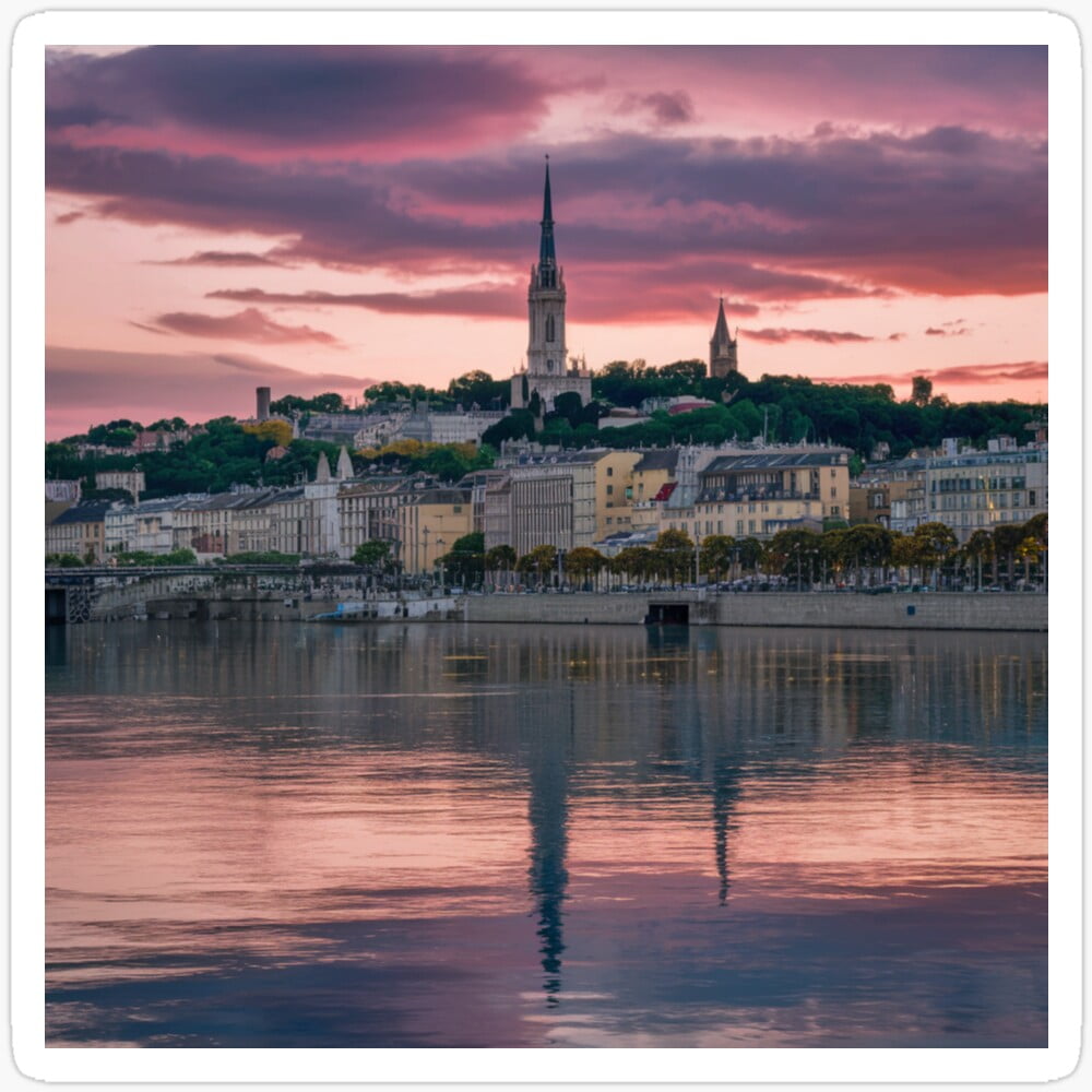 Lyon, France Sticker Phone Decal Water Bottle Stickers Car Decals ...
